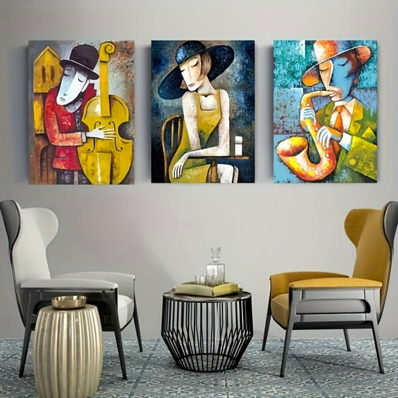 3pcs Picasso Style Canvas Art Prints Set, Modern Classic Decorative ...