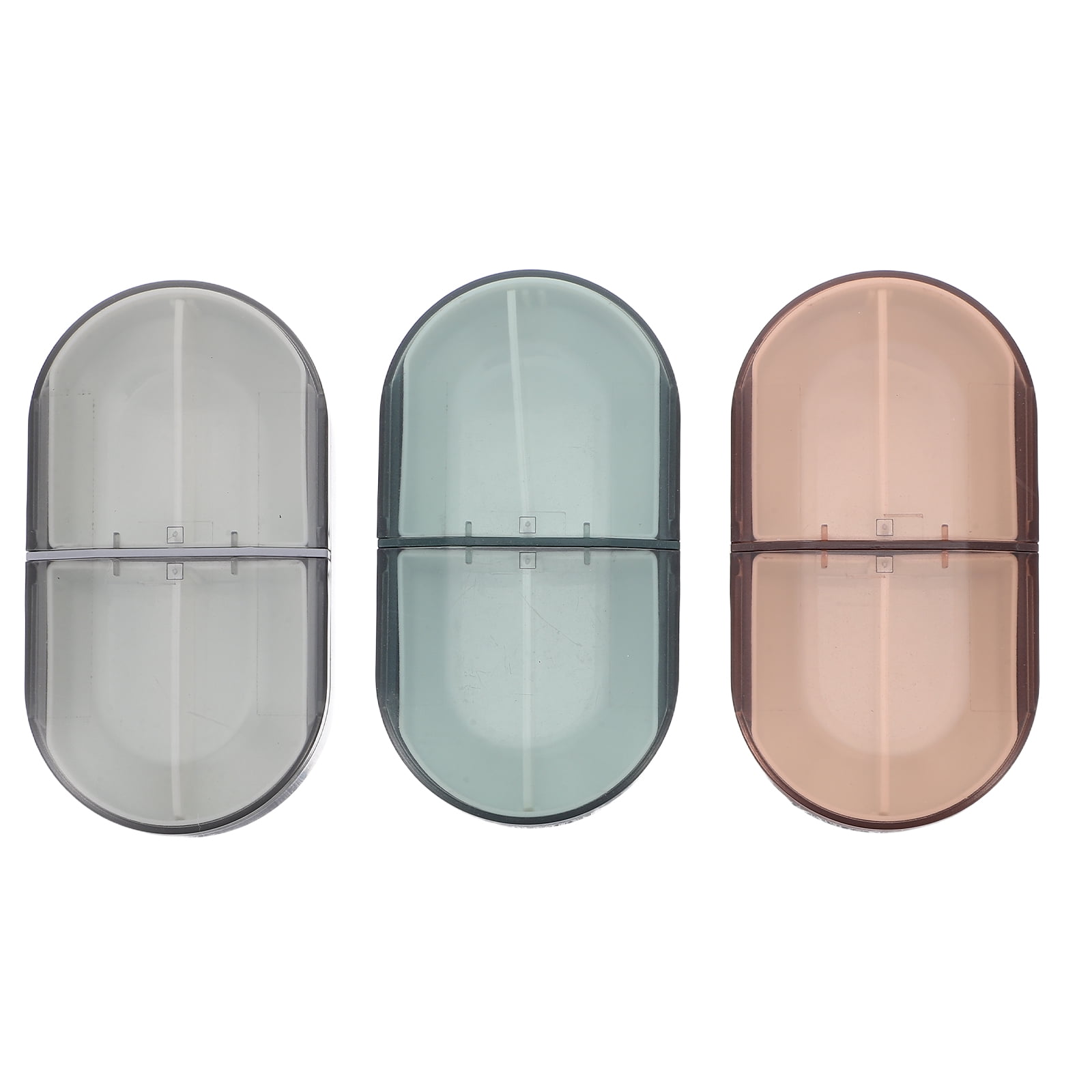 3pcs Pill Holder For Travel - Portable Small Plastic Box With Four ...