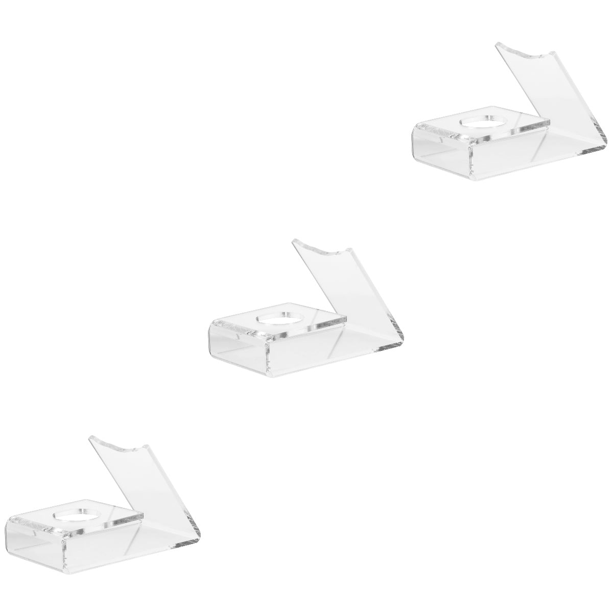 3pcs Pingpong Bat Display Stand Acrylic Table Tennis Racket Base Clear ...