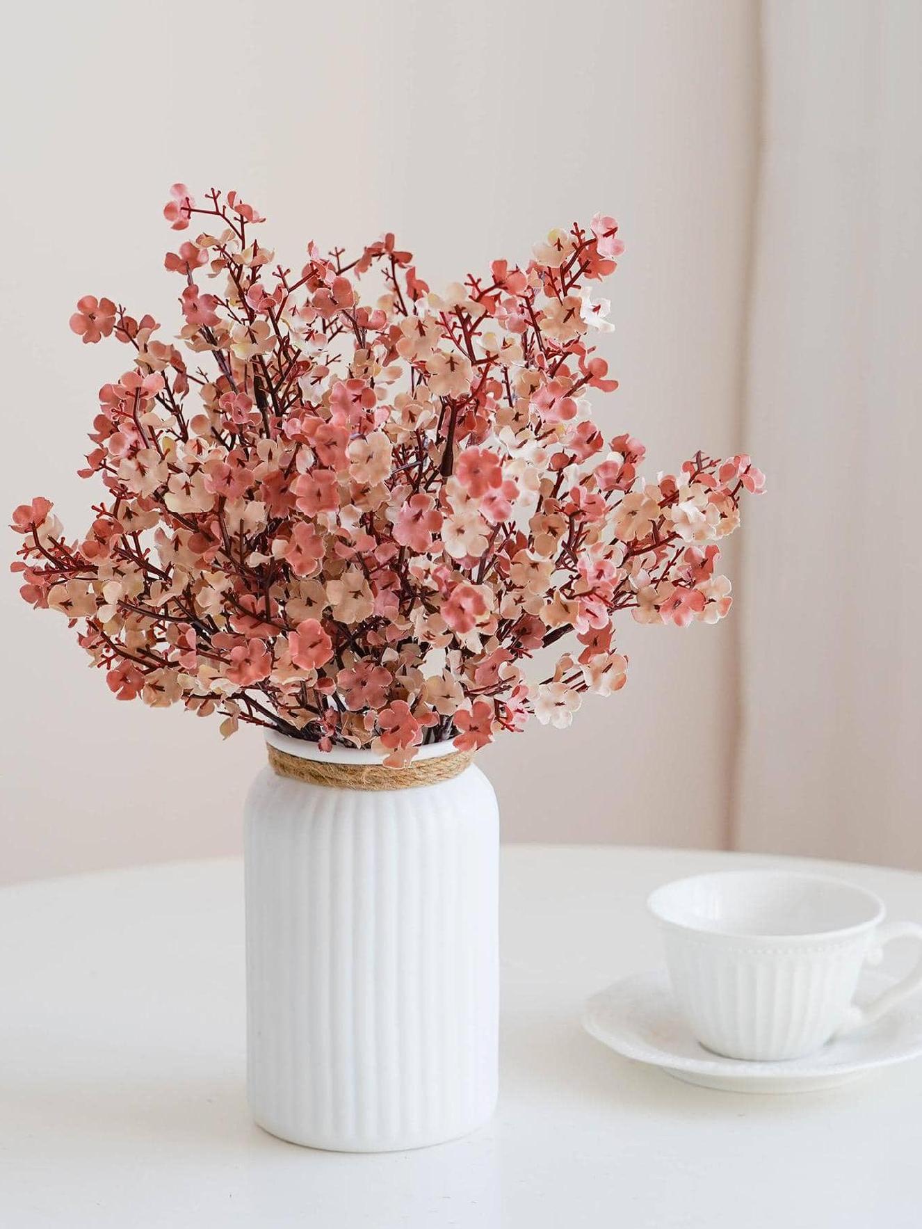 3pcs Plastic Artificial Flower Bouquet Cherry Blossoms Modern Home ...