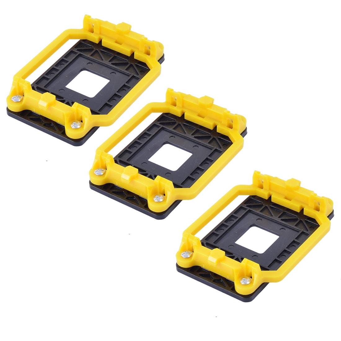 3pcs Plastic CPU Fan Bracket Base Yellow Black for AMD AM2 AM3 FM1 FM2 ...