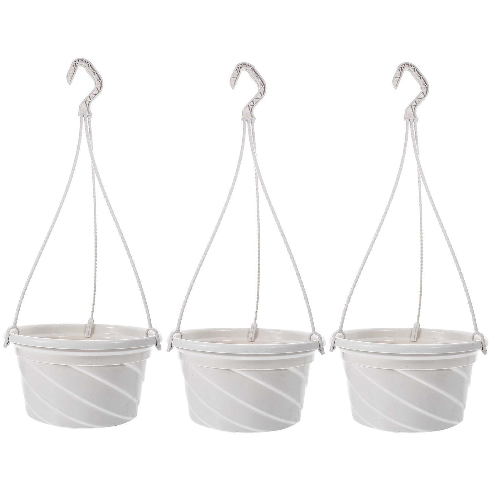 3pcs Plastic Hanging Flower Pots for Garden Balcony Decoration ...
