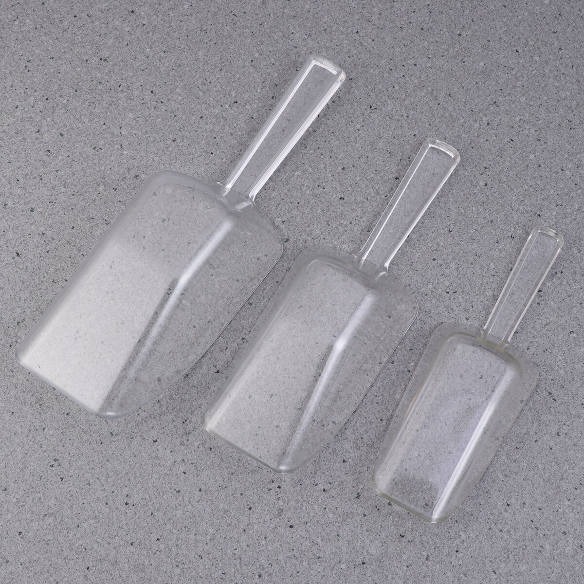 3pcs Plastic Ice Scoop Multi-Purpose Clear Scoops Measuring Scoops for ...
