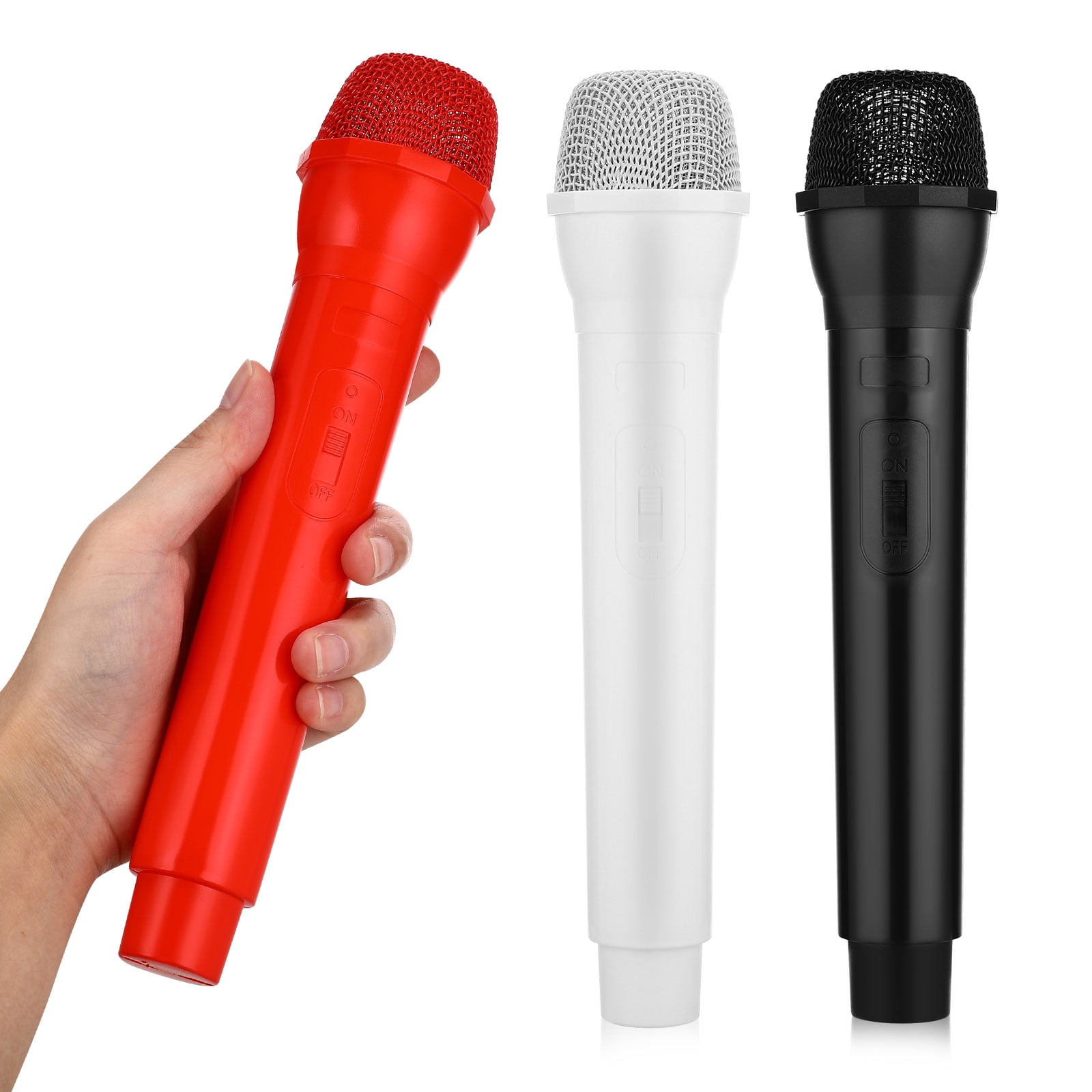 3pcs Plastic Microphone Prop For Kids Pretend Play Microphone Toy For ...