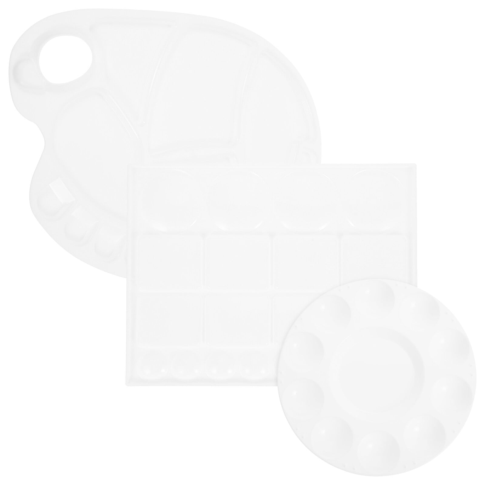 3pcs Plastic Painting Trays for Kids Arts and Crafts with Useful Pigment Container Lightweight ...