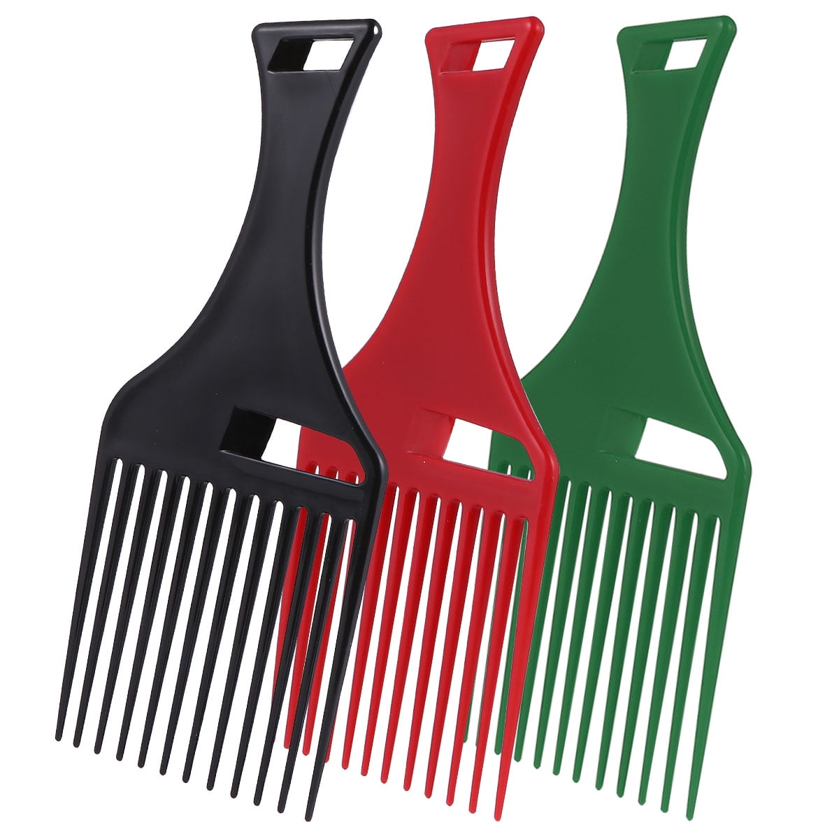 3pcs Plastic Pick Comb Barber Lift Hair Pick for Curly Hair Afro Hair ...