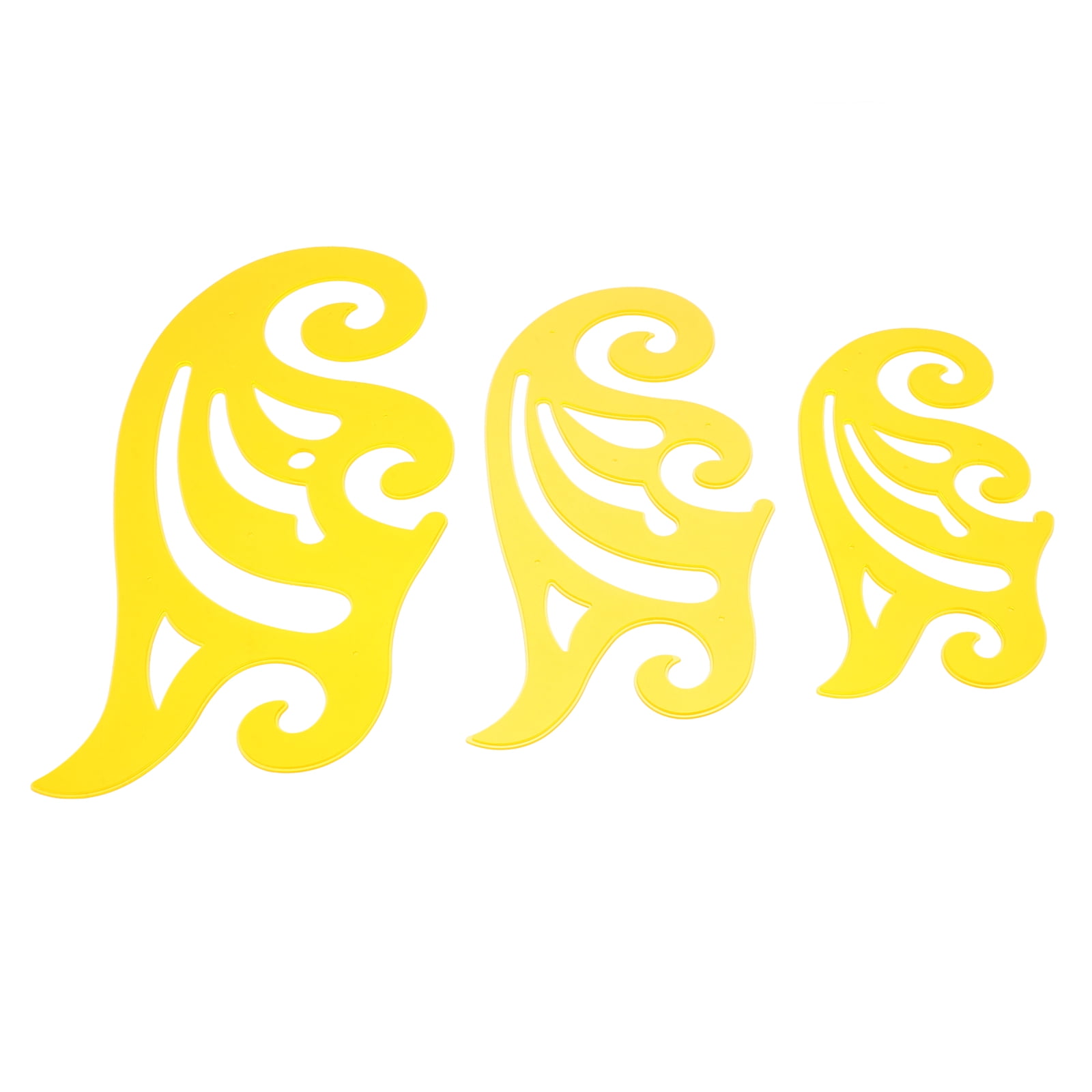 3pcs Plastic Sewing Ruler DIY Patchwork Ruler Sewing Ruler French Curve ...