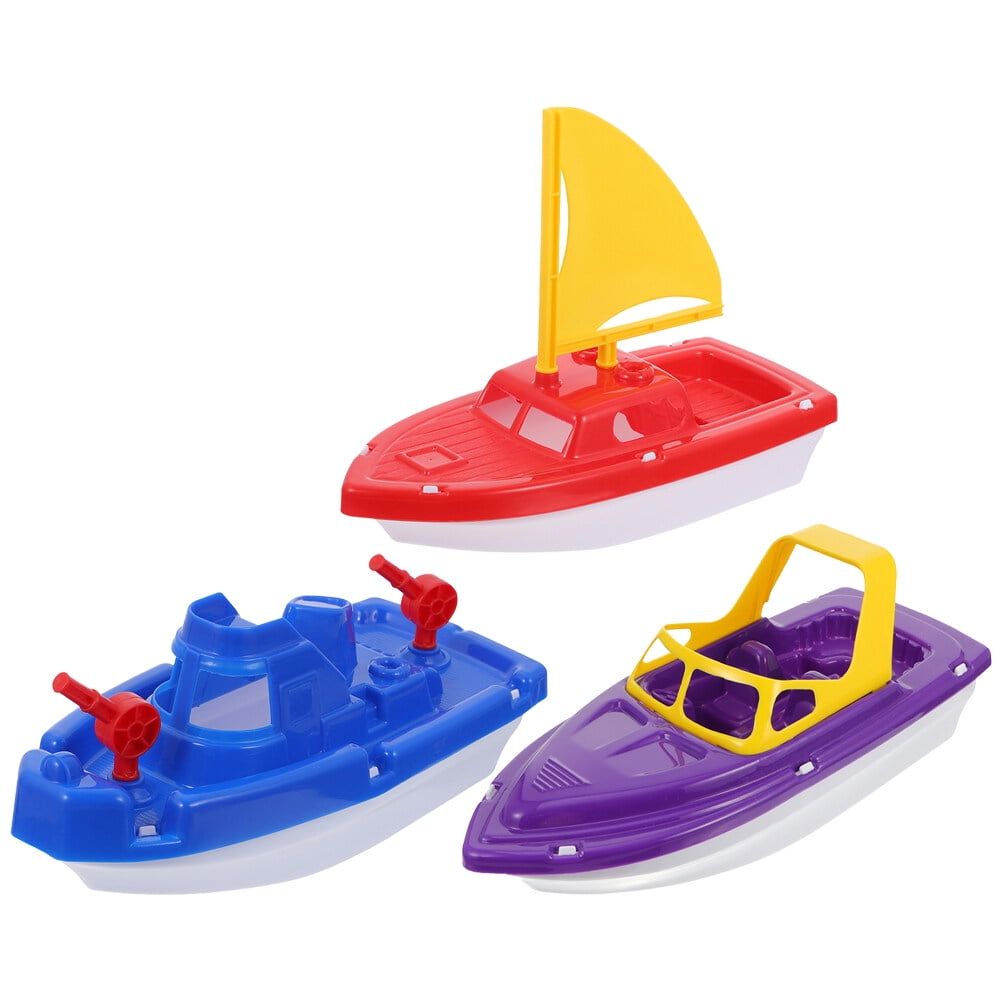 3pcs Plastic Speedboat Toys Funny Baby Shower Toys Outdoor Sand Beach ...