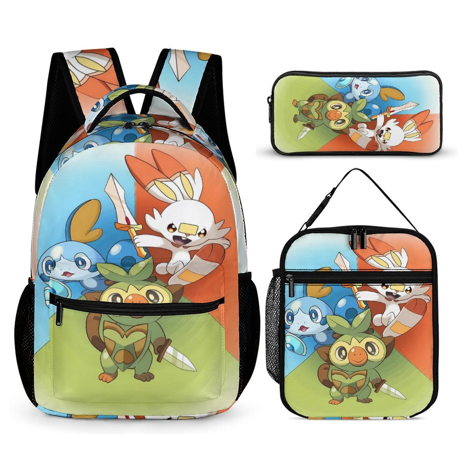 3pcs Pokemon_Sco_rbu_nny Backpack Set, Large Capacity Double Backpack ...