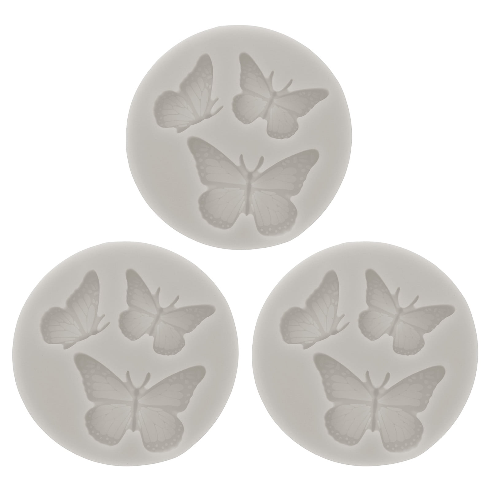 3pcs Polymer Clay Mold, Clay Mold Fondant Mold 3 Butterfly Mold ...