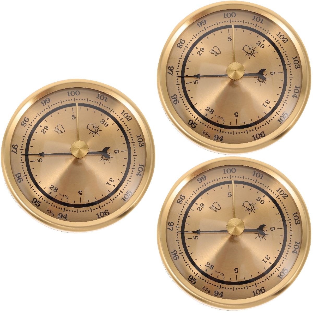 3pcs Portable Barometer Household Barometer Dial Design Barometer Multi-use Barometer - Walmart.com