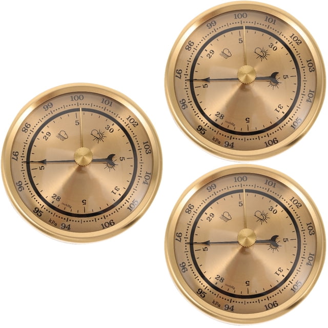 3pcs Portable Barometer Household Barometer Dial Design Barometer Multi ...
