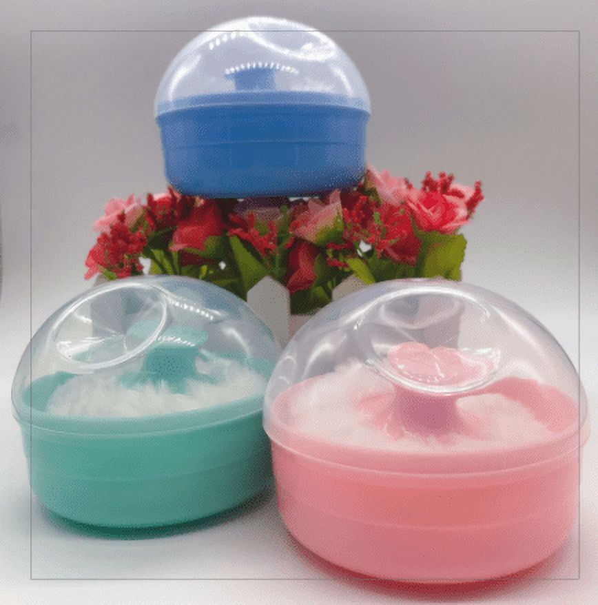 3pcs Powder Puff Empty Box After-Bath Body Powder Container with Bath ...