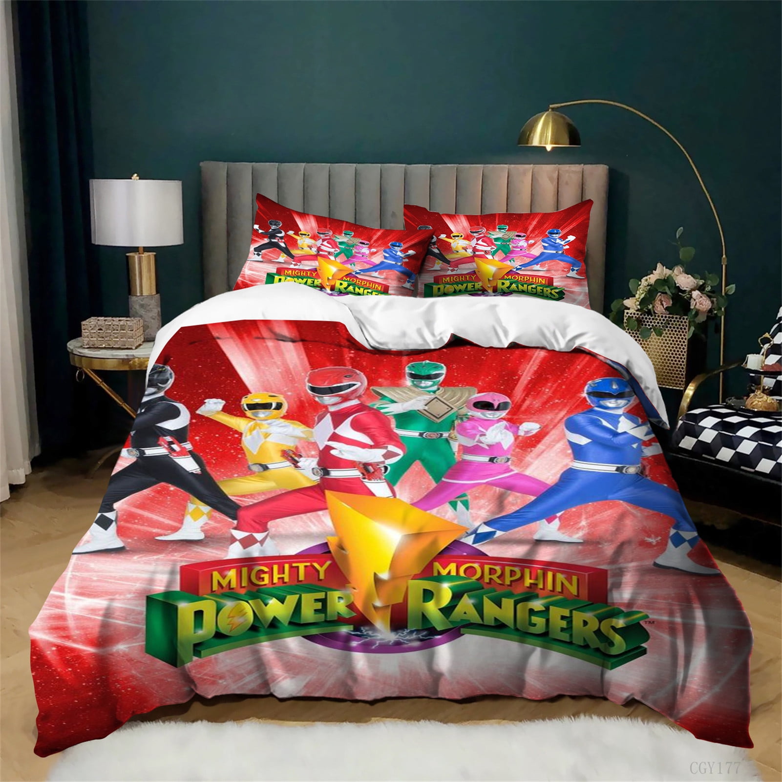 3pcs Power Rangers Duvet Cover Bedding Set Warm Soft Comforter Set All ...
