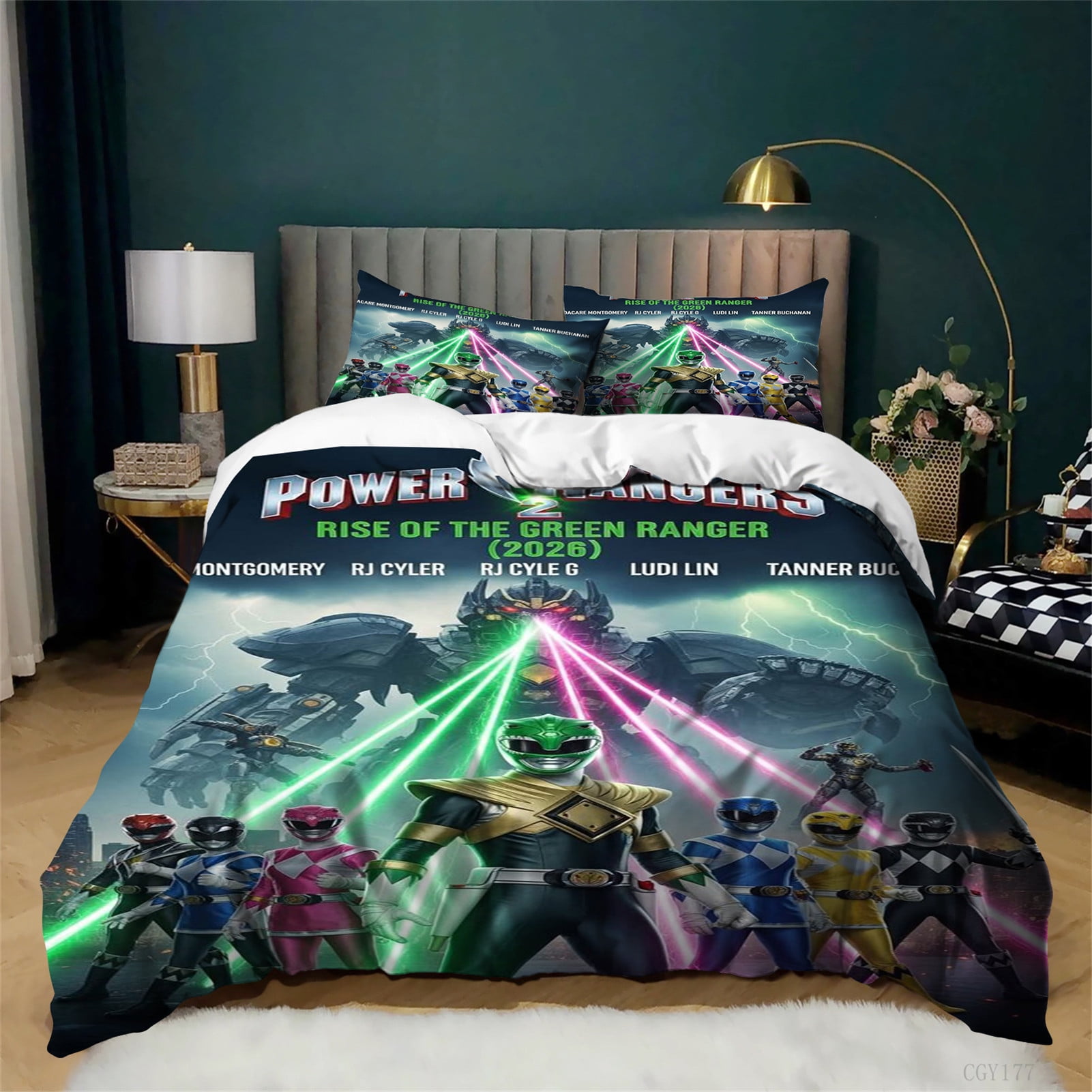 3pcs Power Rangers Duvet Cover Bedding Set Warm Soft Comforter Set All ...