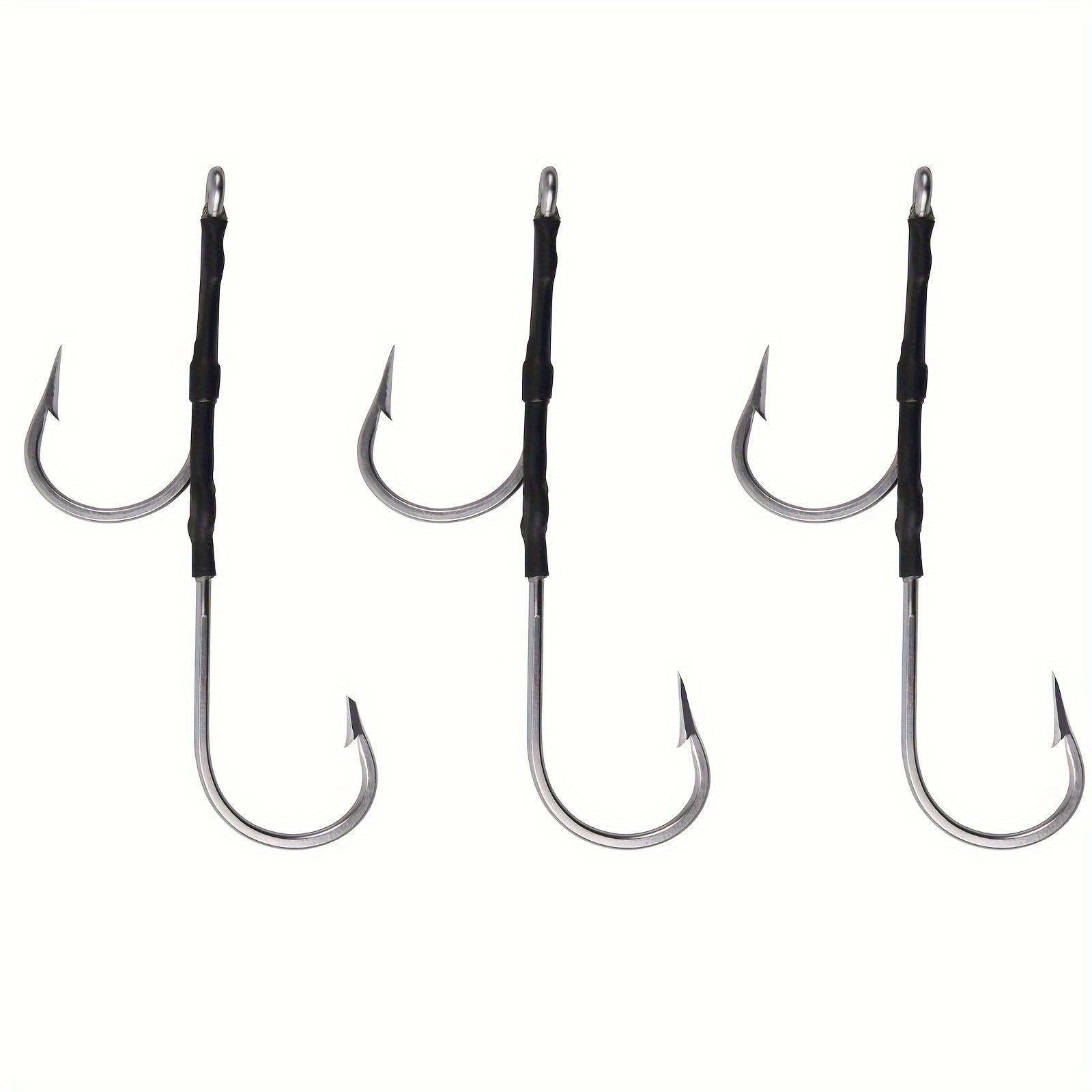 3pcs Premium Stainless Steel Double Hooks for Trolling & Chunking ...