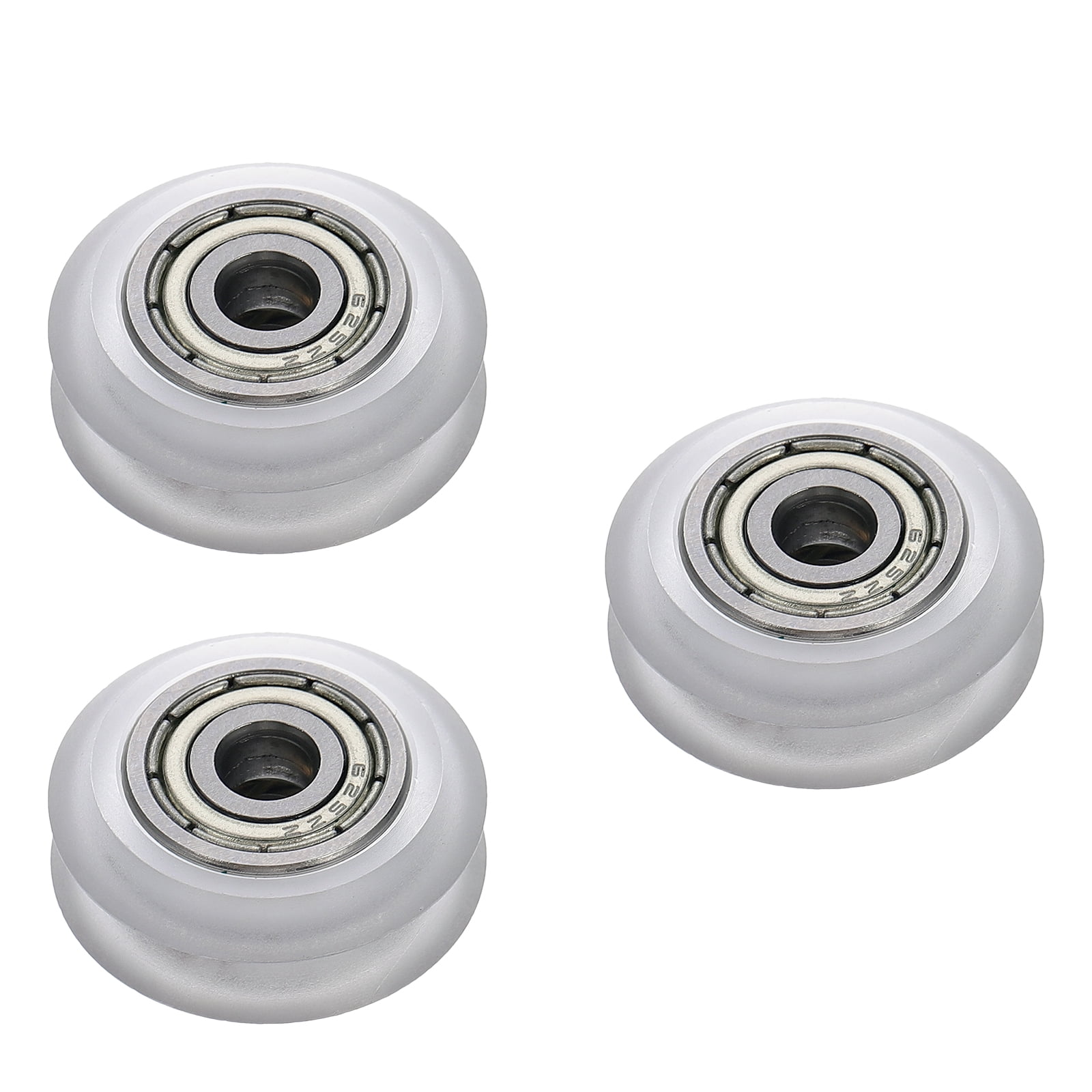 3pcs Printer Roller Wheels Plastic Pulley V Groove Ball Bearings ...