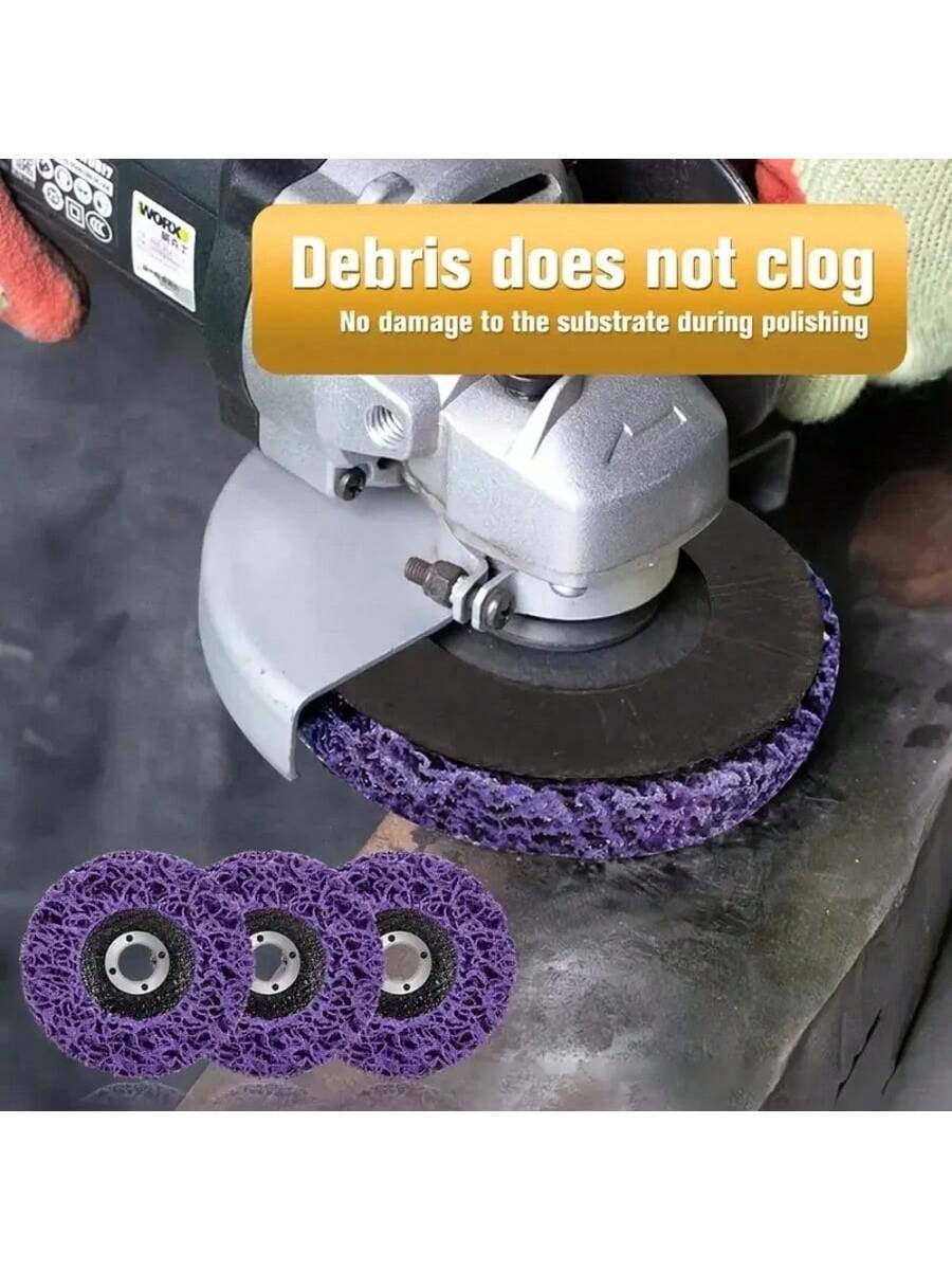 3pcs Purple Striped Discs for Angle Grinder, Rust Removal Wheels for ...