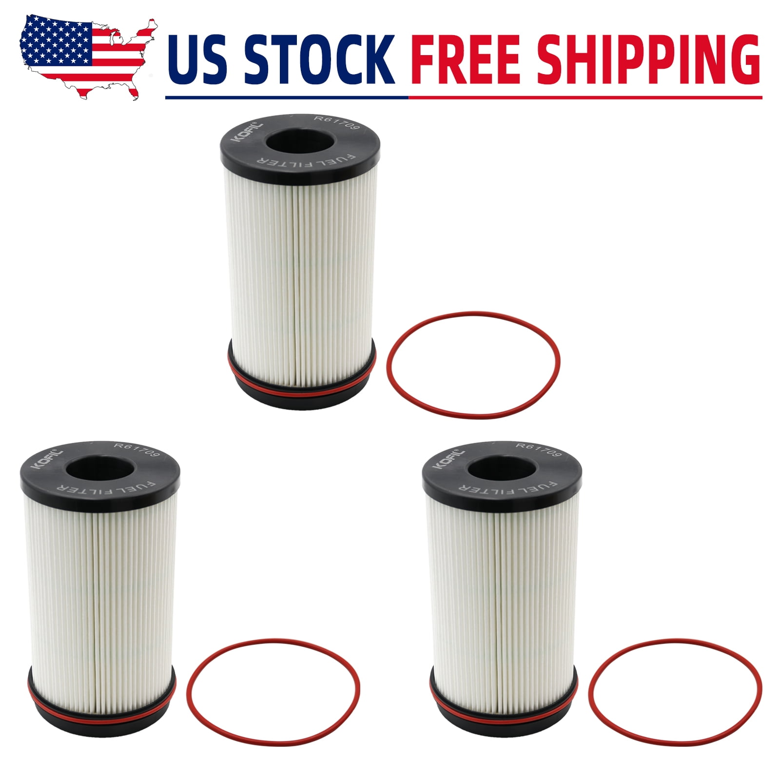 3pcs R61709 Fuel Filter Water Separator Element For DD13 DD15 Diesel ...