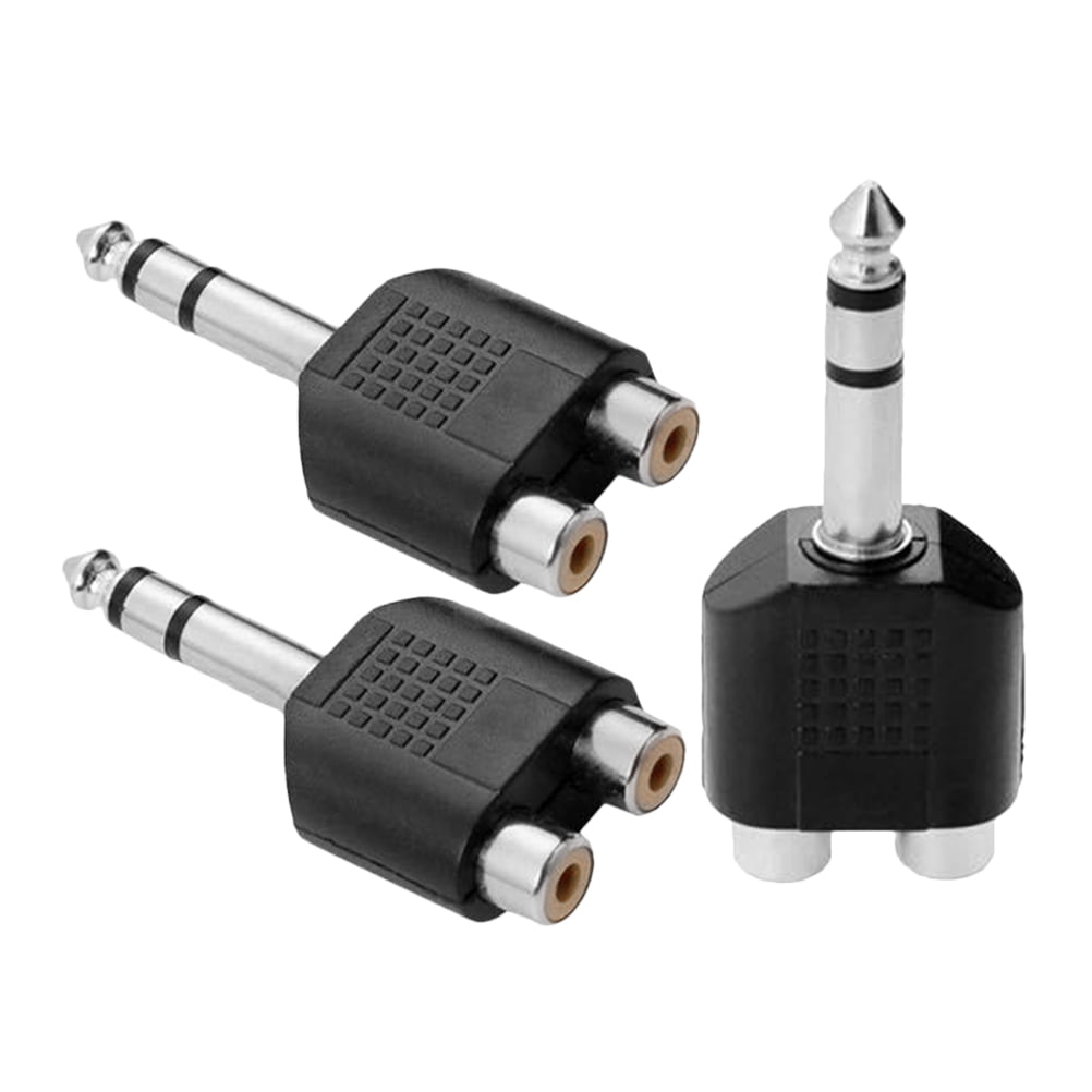 3pcs To 1/4 Inch Adapter Speaker Y Adapter Audio Converter Splitter ...