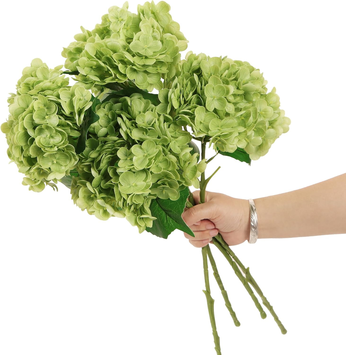 3pcs Real Touch Artificial Hydrangea Flowers, 20 Inch Long Stem Silk ...