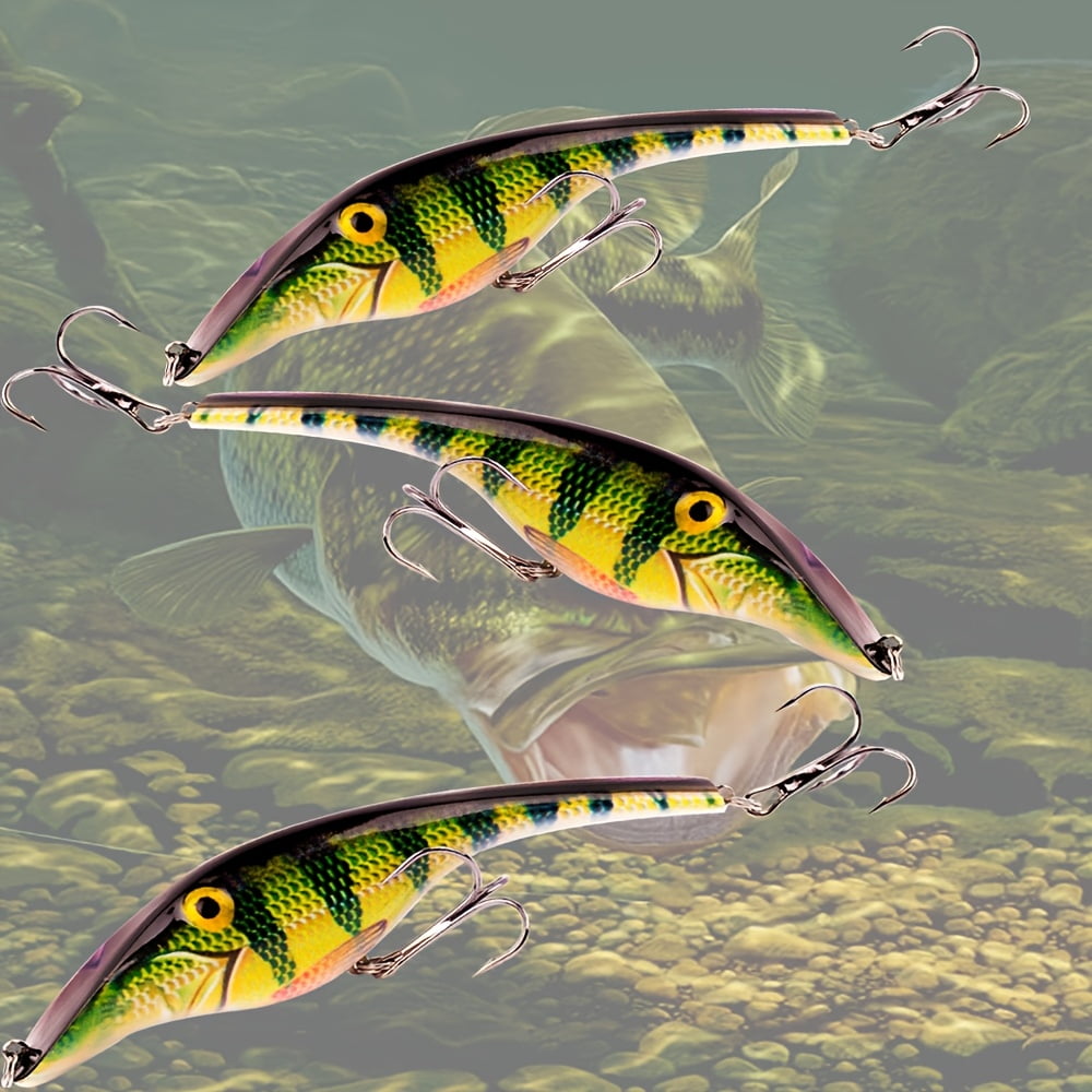 3pcs Realistic Fish Design Pike Lures, 5.5" 43g Sinking Baits in Vivid ...