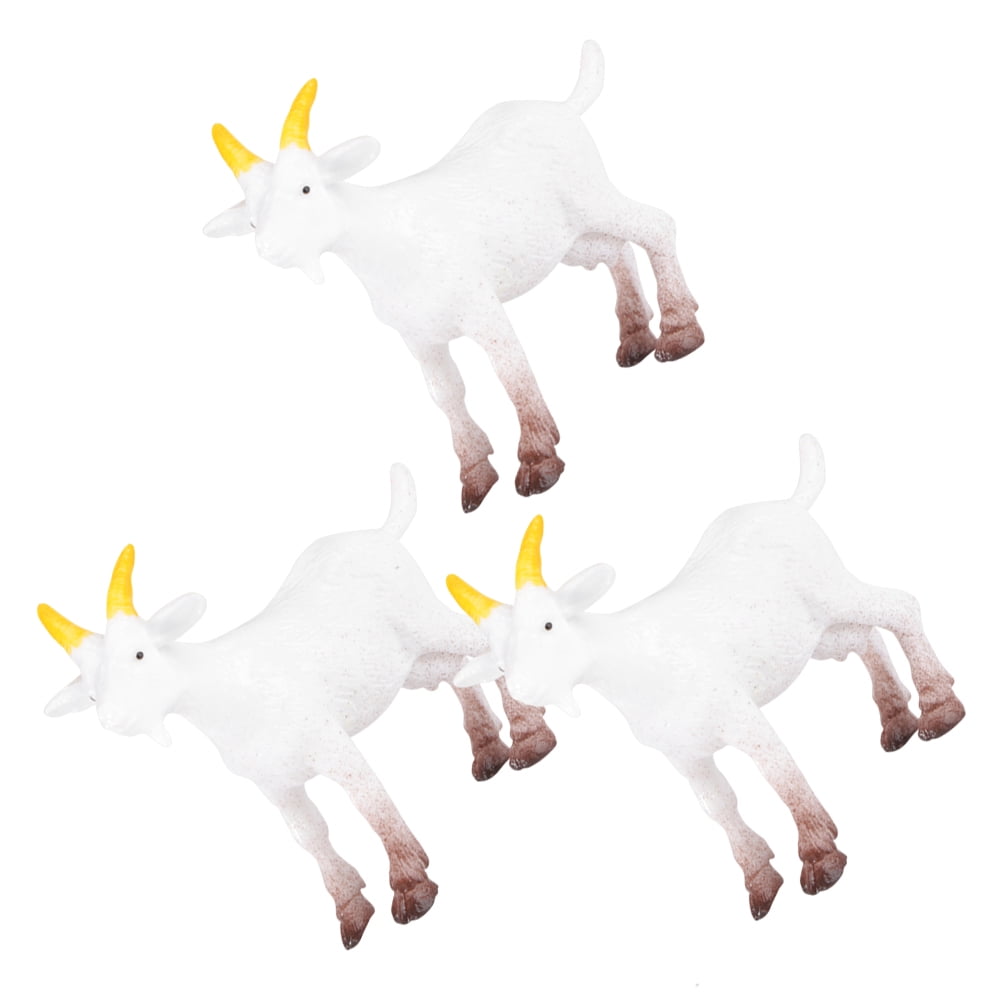3pcs Realistic Miniature Goat Figurine Mini Fairy Garden Sheep Figure ...