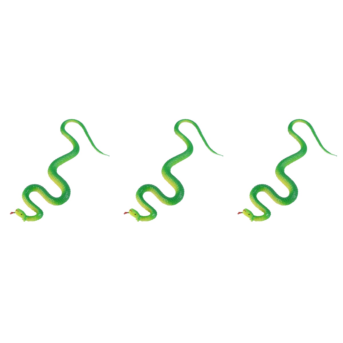 3pcs Realistic Rubber Snakes Toys Scary Fake Snake Rubber Snake Tricky ...