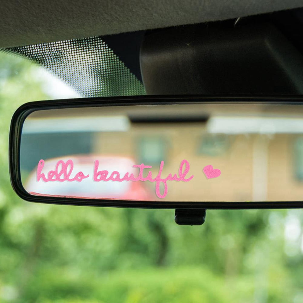 Rearview Mirror Decal,Vanity Mirror Stickers,Rear View Mirror Vinyl ...