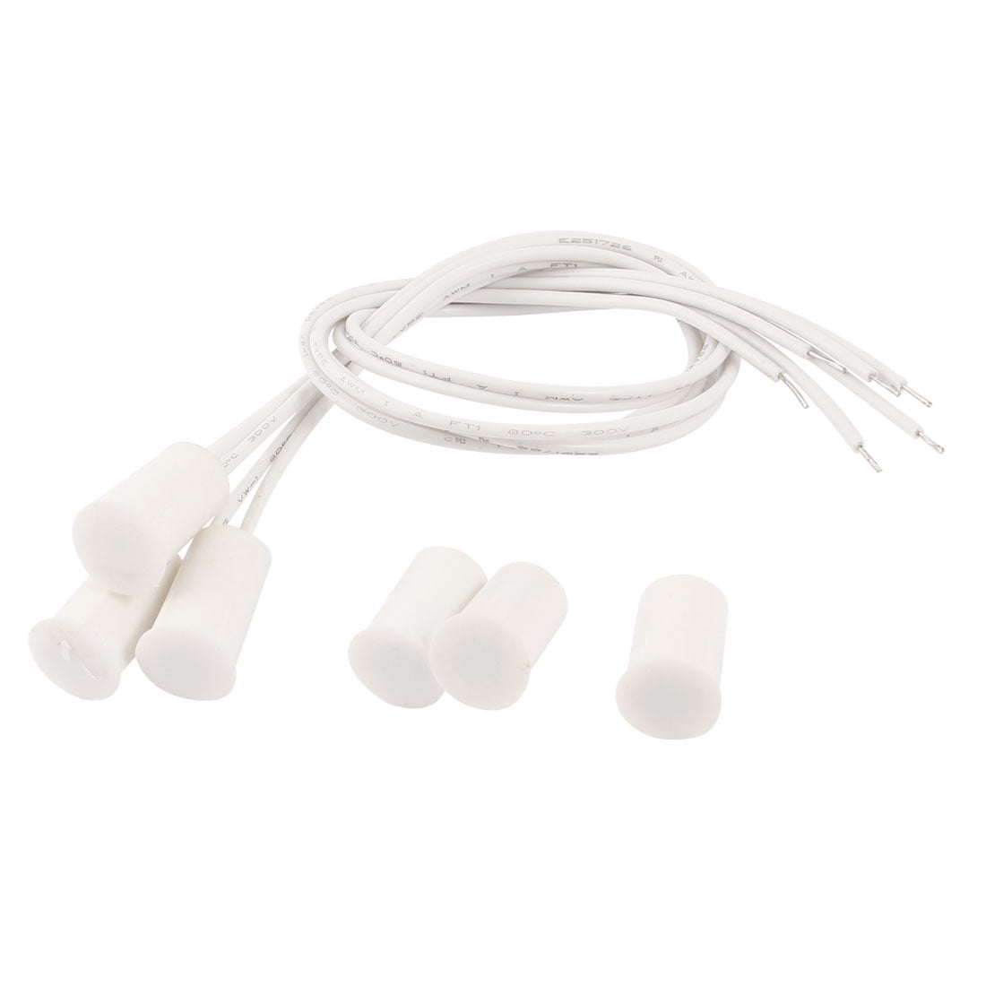 3pcs Recessed Type Alarm Contacts Magnetic Sensor Switch White for Door ...