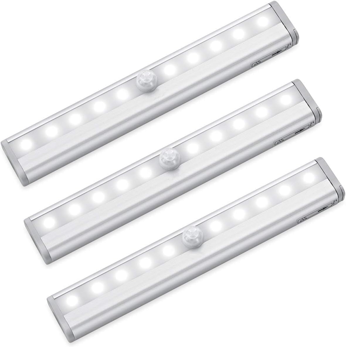3pcs Rechargeable/Battery Operated Under Cabinet Lights, Motion Sensor ...