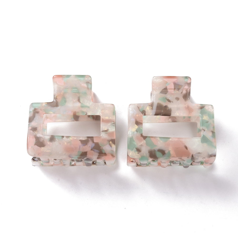 3pcs Rectangular Acrylic Large Claw Hair Clips for Thick Hair Water ...