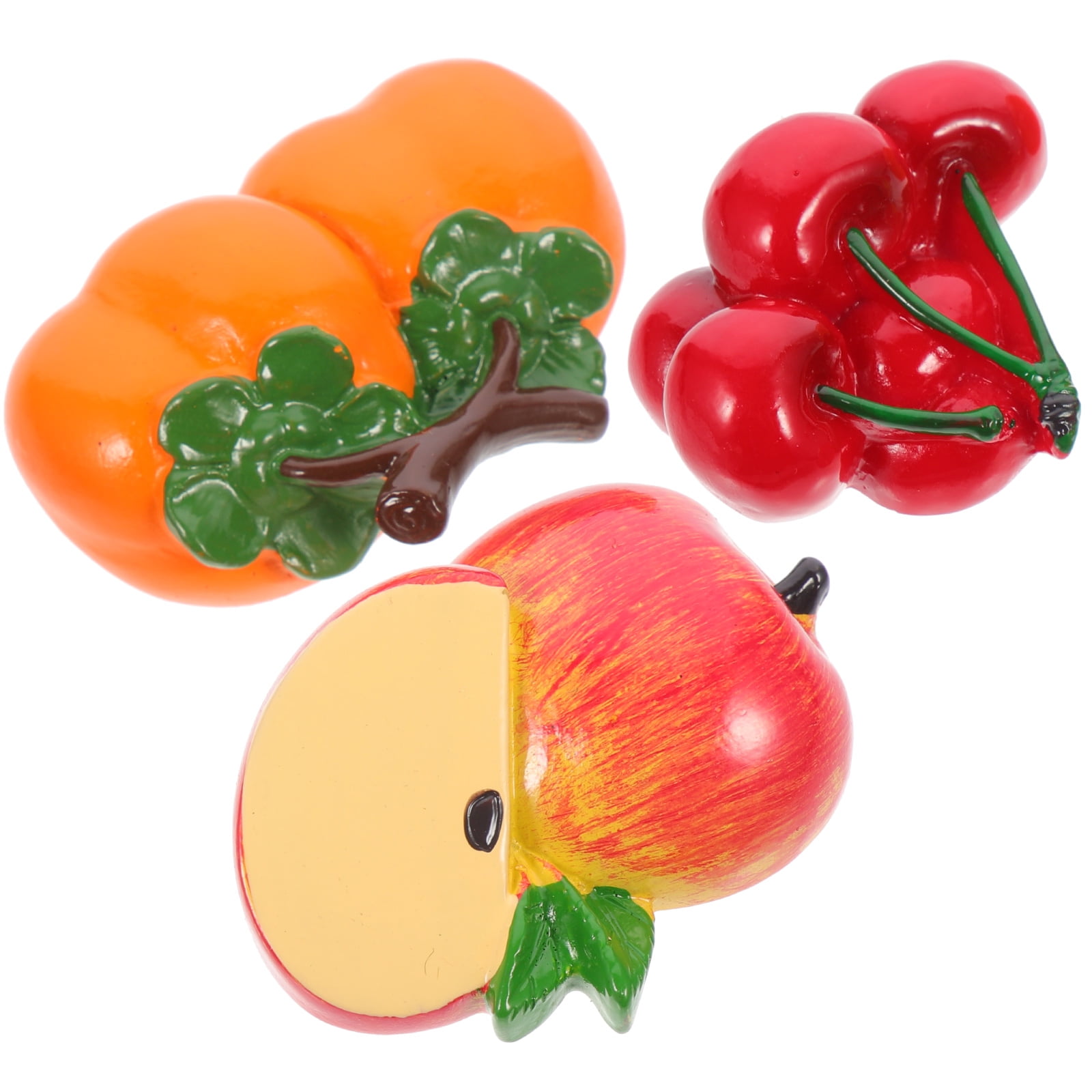 3pcs Refrigerator Magnets Resin 3D Fruits Fridge Refrigerator Magnets ...
