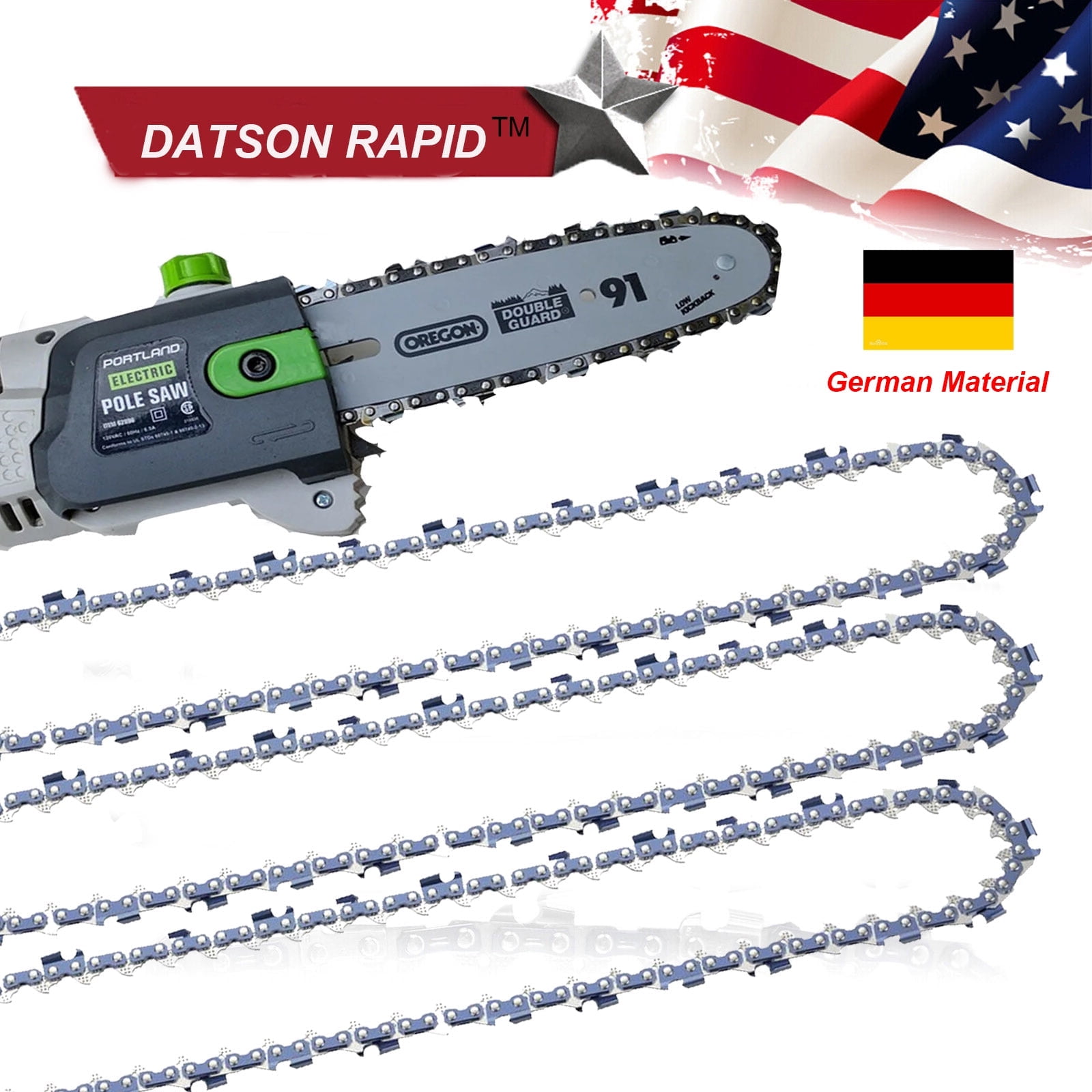 3pcs Replacement Chain for Harbor Freight Pole Saw Portland 62896 63190 ...