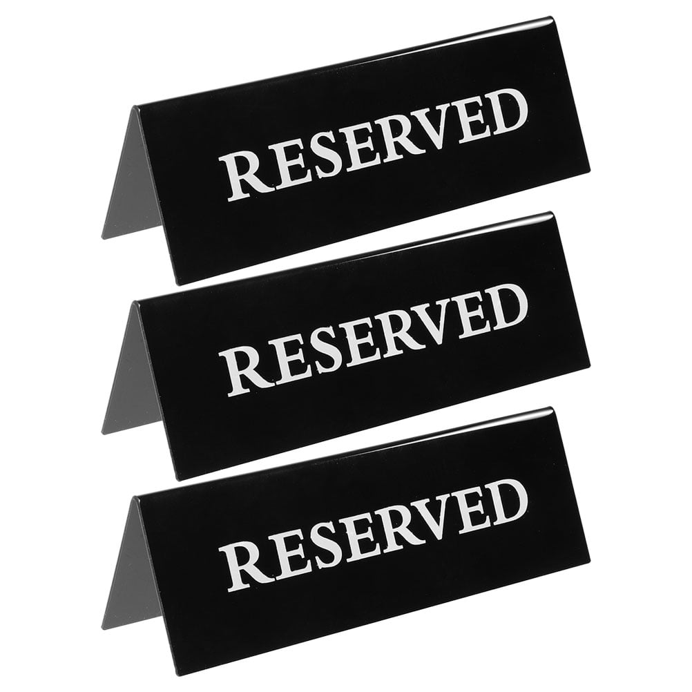 3pcs Reserved Table Sign for Wedding Table V Shaped Acrylic Reservation ...