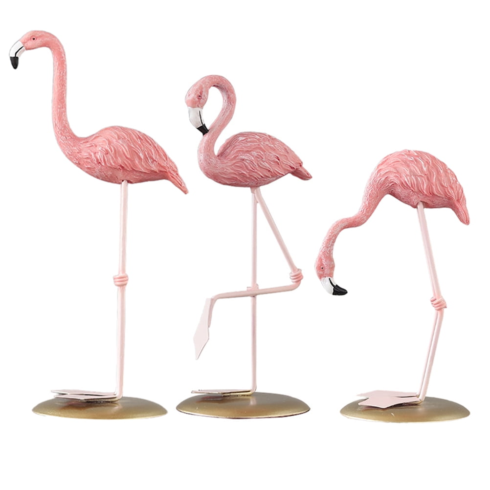 OUNONA Resin Flamingo Figurines, Assorted Color, Home and Office Decor ...