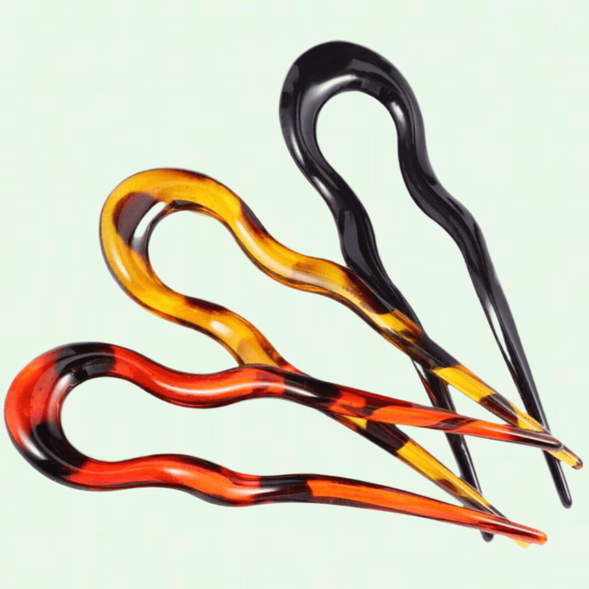 Japanese Hair Pin Metal Hair Clips Set, Resin Hair Sticks U Shape ...