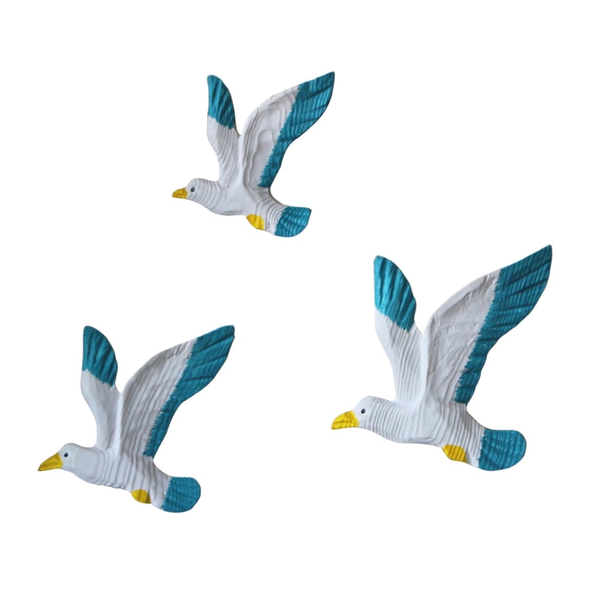 3pcs Resin Sea Birds Ornament Seagull Wall Art Seagull Wall Plaques for ...
