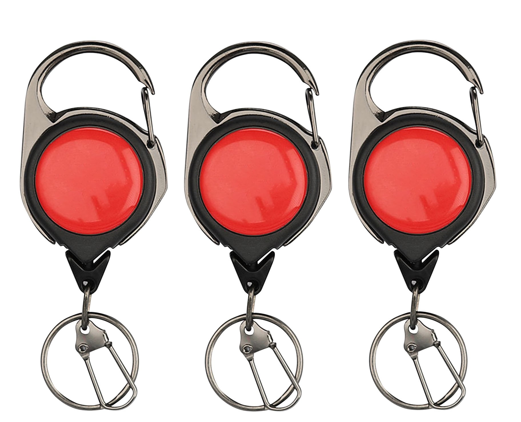 3pcs Retractable Keychain, Fishing Zinger Retractor 5 Pieces with 360 ...