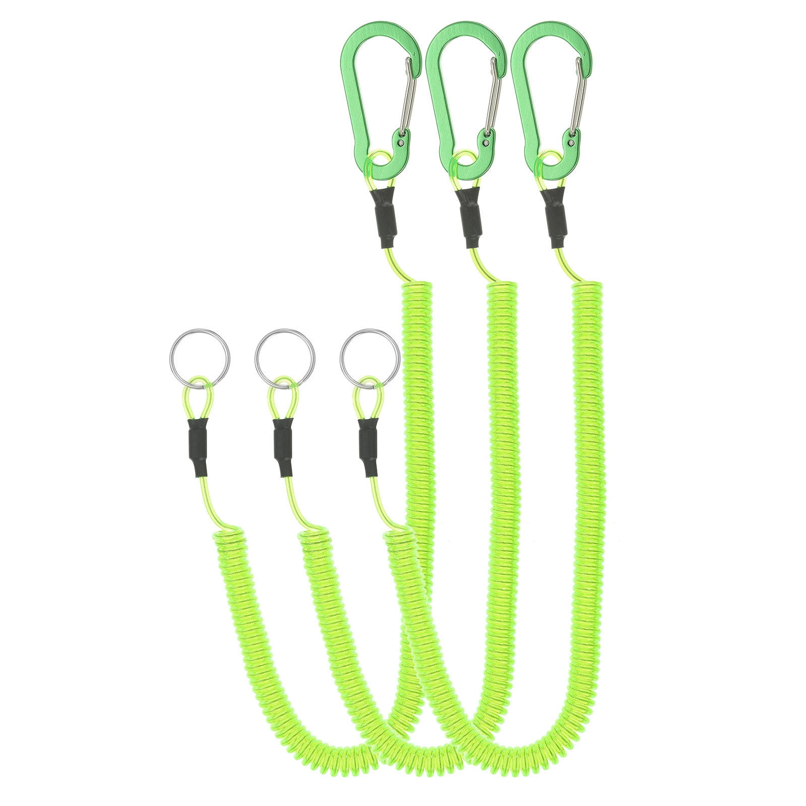 3pcs Retractable Spring Coil Straps, 10" Spiral Lanyard Cord with ...