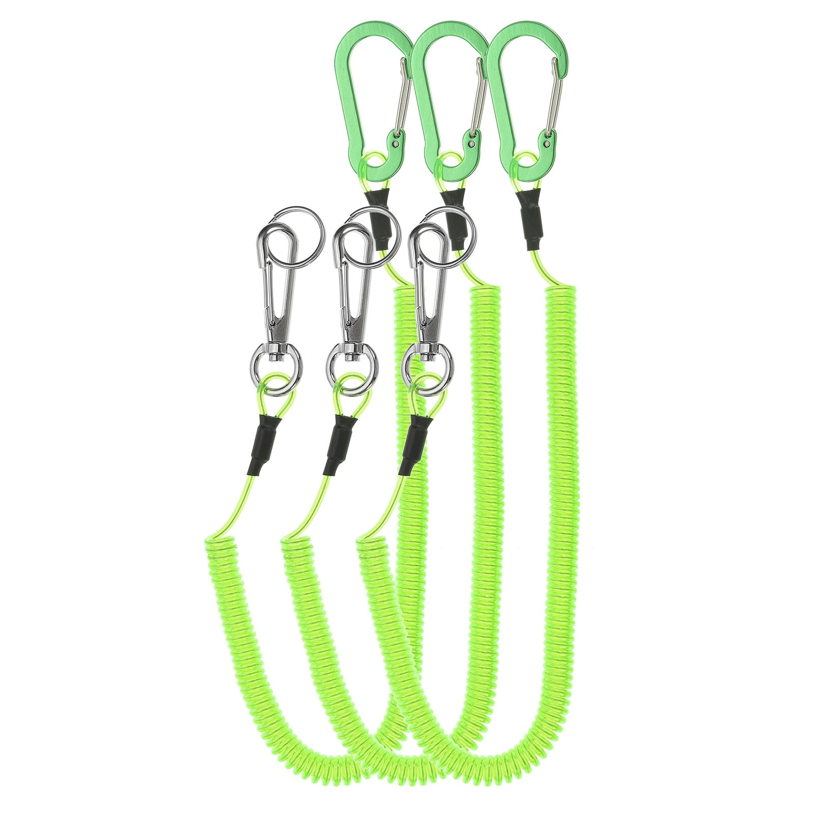 3pcs Retractable Spring Coil Straps, 10" Spiral Lanyard Cord with ...