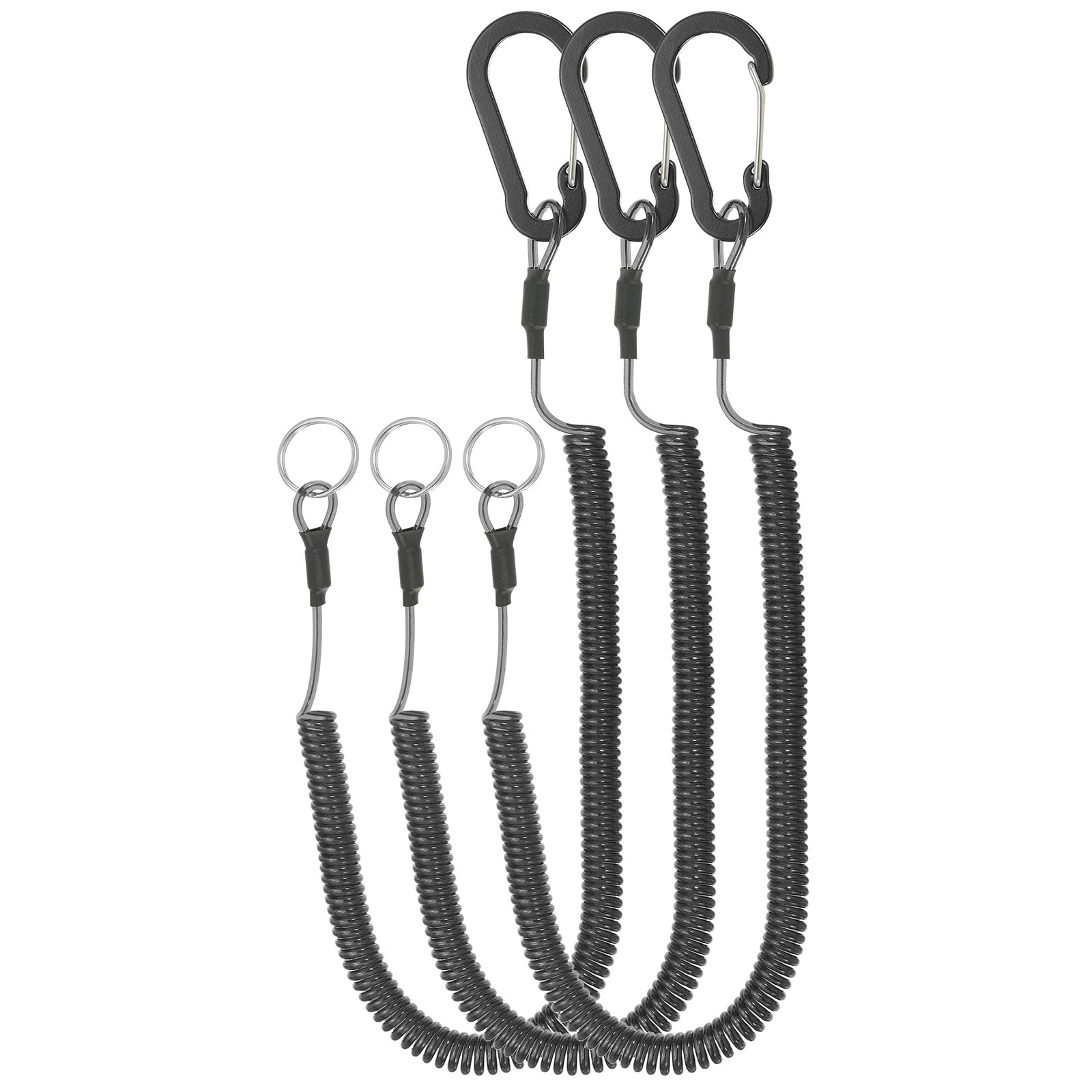 3pcs Retractable Spring Coil Straps, 6" Spiral Lanyard Cord with ...