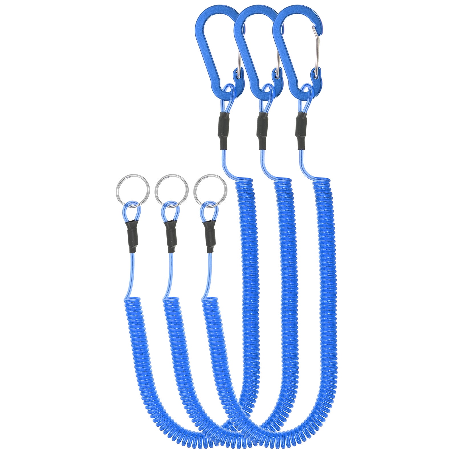 3pcs Retractable Spring Coil Straps, 6" Spiral Lanyard Cord with ...