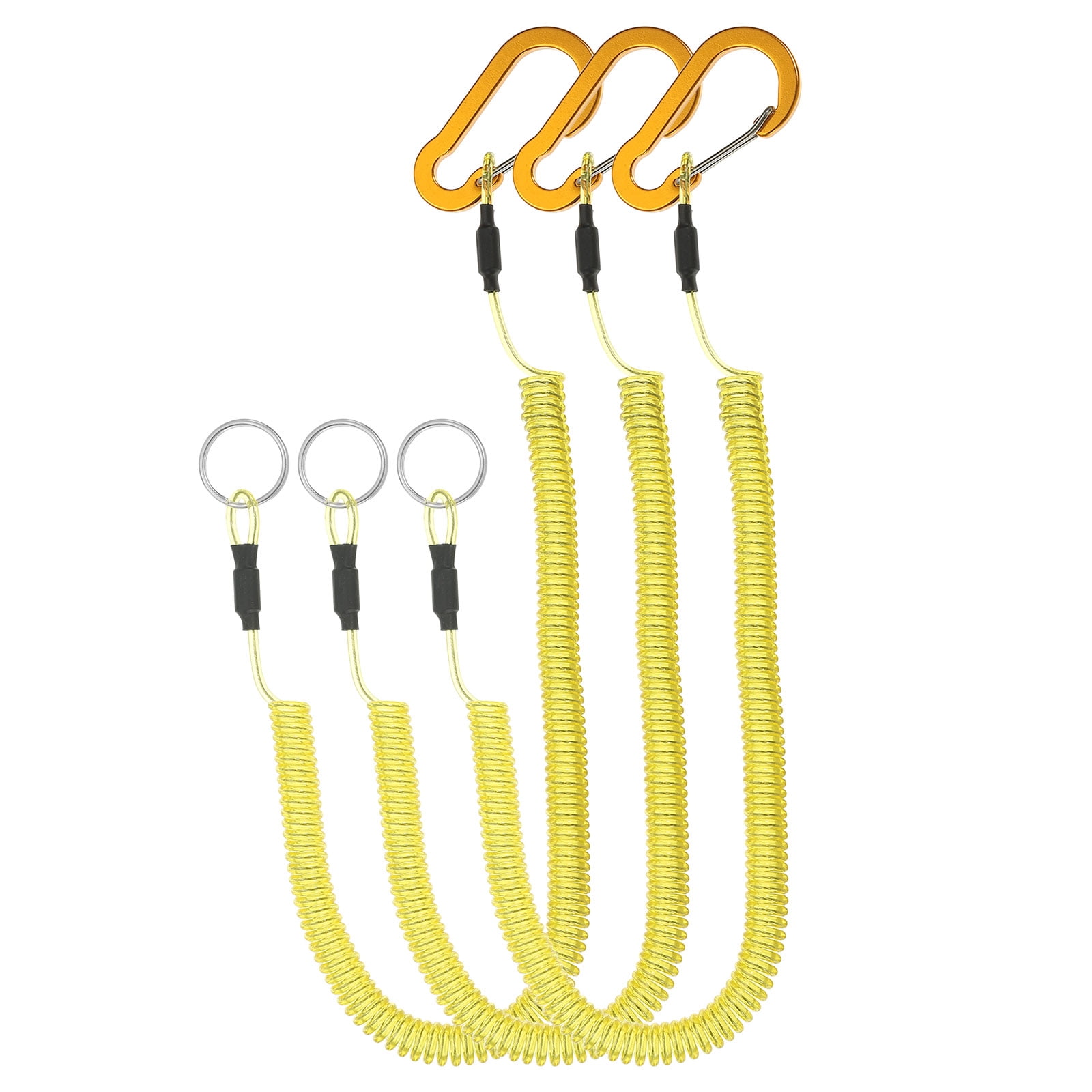 3pcs Retractable Spring Coil Straps, 6" Spiral Lanyard Cord with ...
