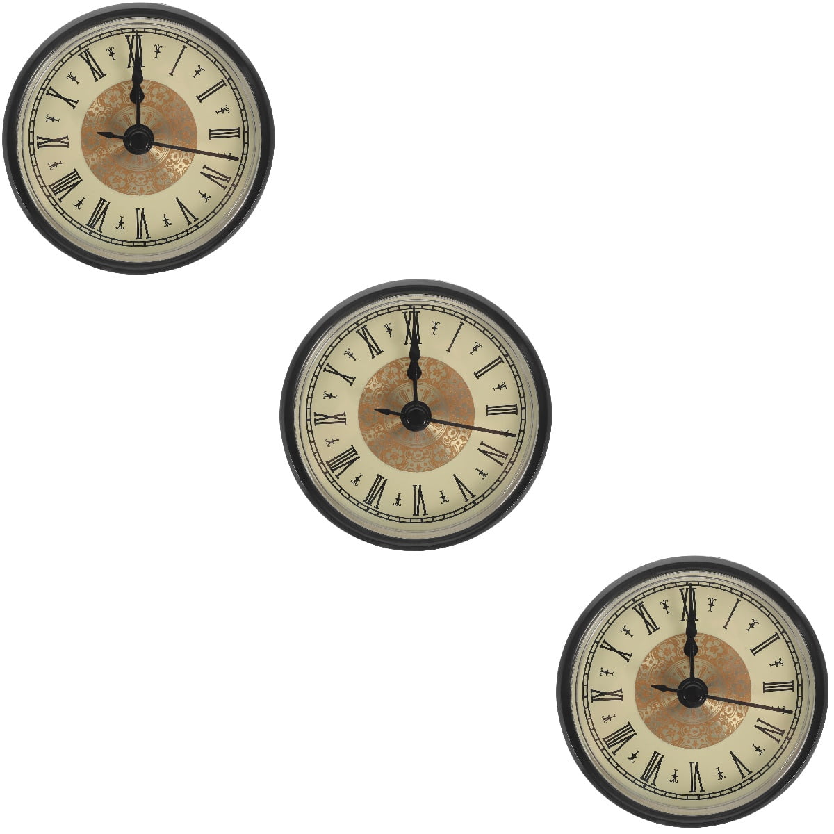 3pcs Retro Clock Insert DIY Round Clock Head Silent Clock Head Insert ...