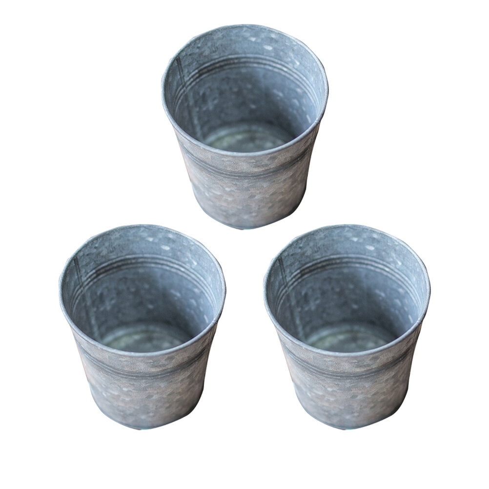 HOMEMAXS 3pcs Retro Iron Buckets for Succulent Flower Pot and Gardening ...