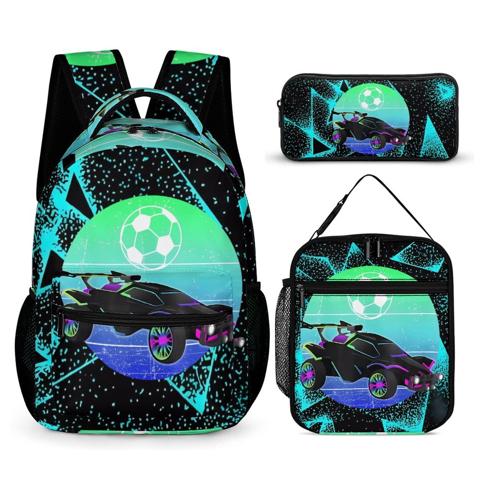 3pcs Ro_cket Lea-gue Backpack Set, Large Capacity Double Backpack With ...