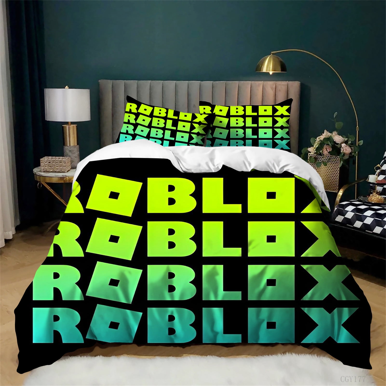 3pcs Roblox Bedding Duvet Cover Set with Zipper Closure Soft ...
