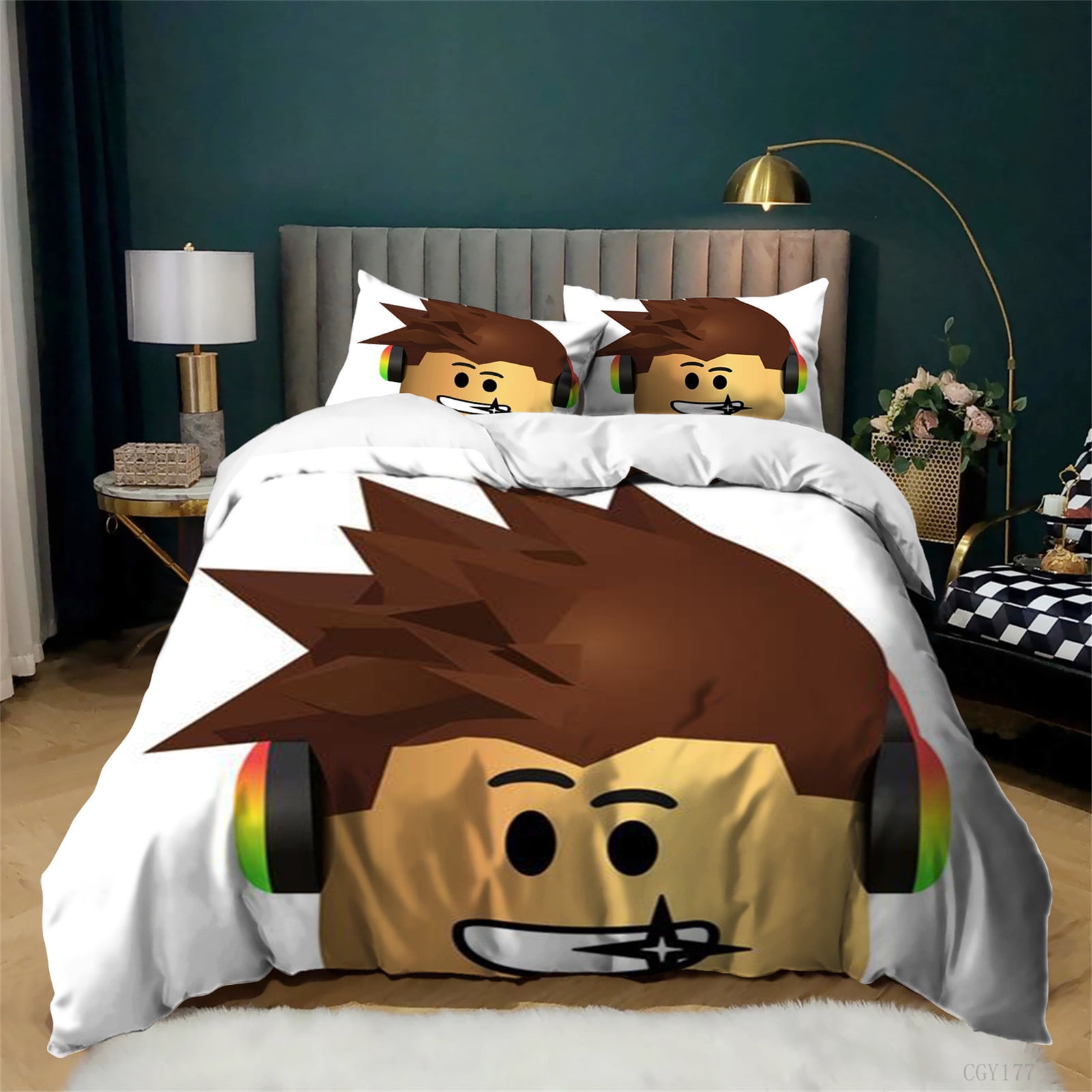 3pcs Roblox Duvet Cover Sets Soft Lightweight Bedding Set for Kids All ...