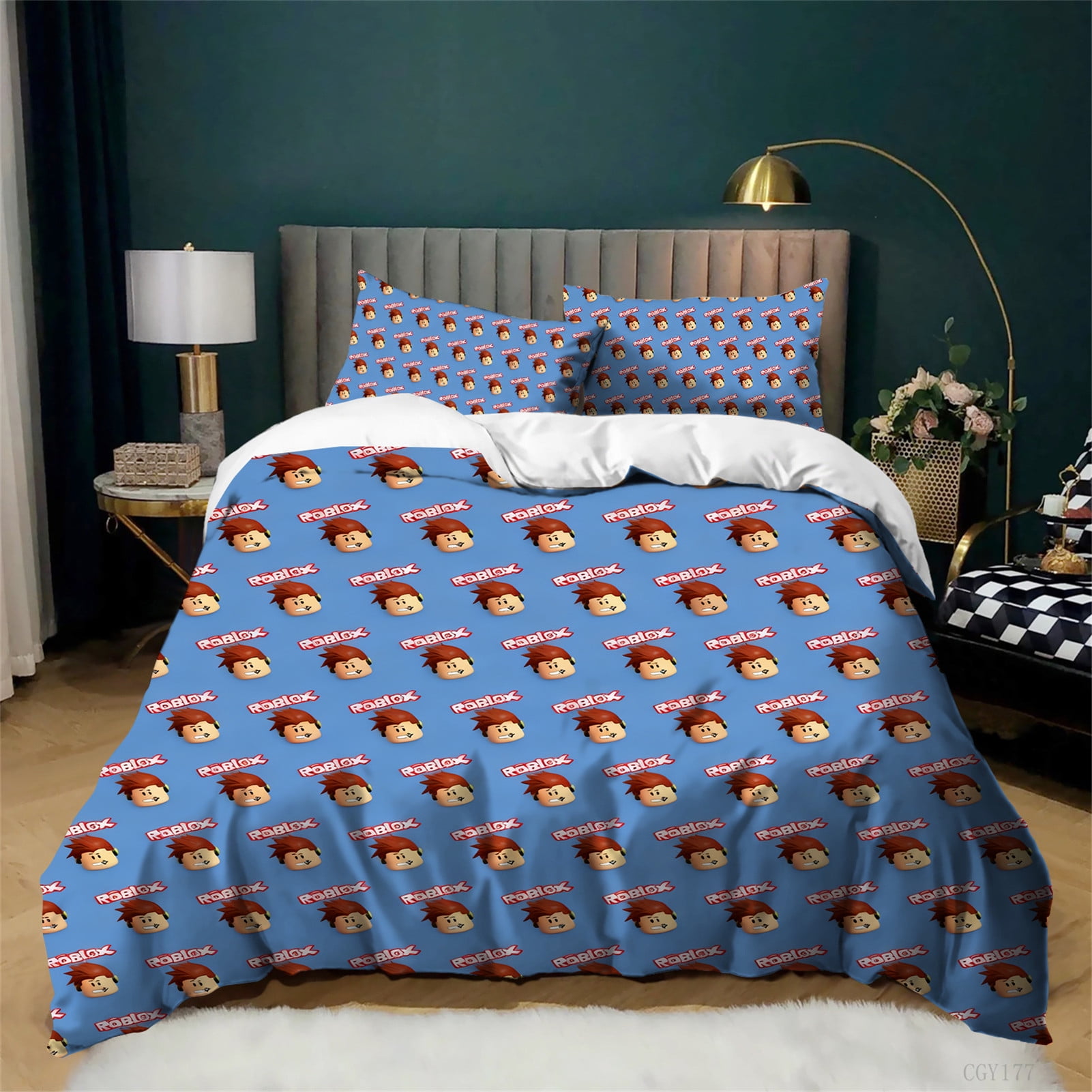3pcs Roblox Duvet Cover Sets Soft Lightweight Bedding Set for Kids All ...